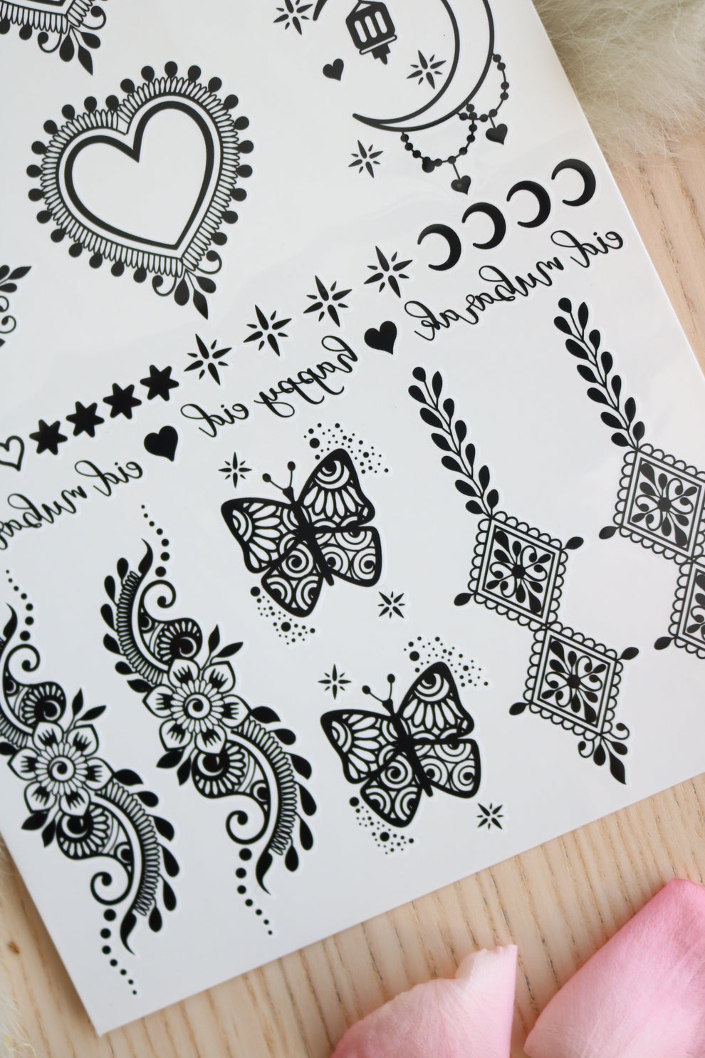 Zwarte henna tattoo stickers voor meisjes – Mammie Mammie Shop